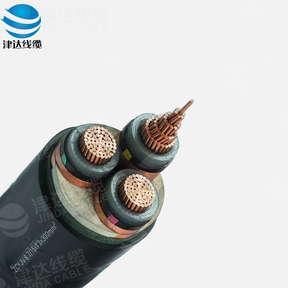 ZC-YJV 3*300铜芯交联聚乙烯绝缘聚氯乙烯护套阻燃C类电力电缆-中压电缆-山东津达特种线缆集团有限公司